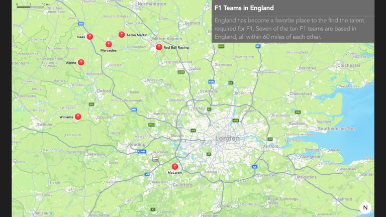 Mapping F1: Teams, Power Units and Tracks – Map Happenings